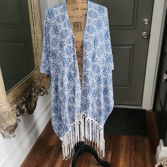 On You | Tops | Fringe Kimono Duster | Poshmark